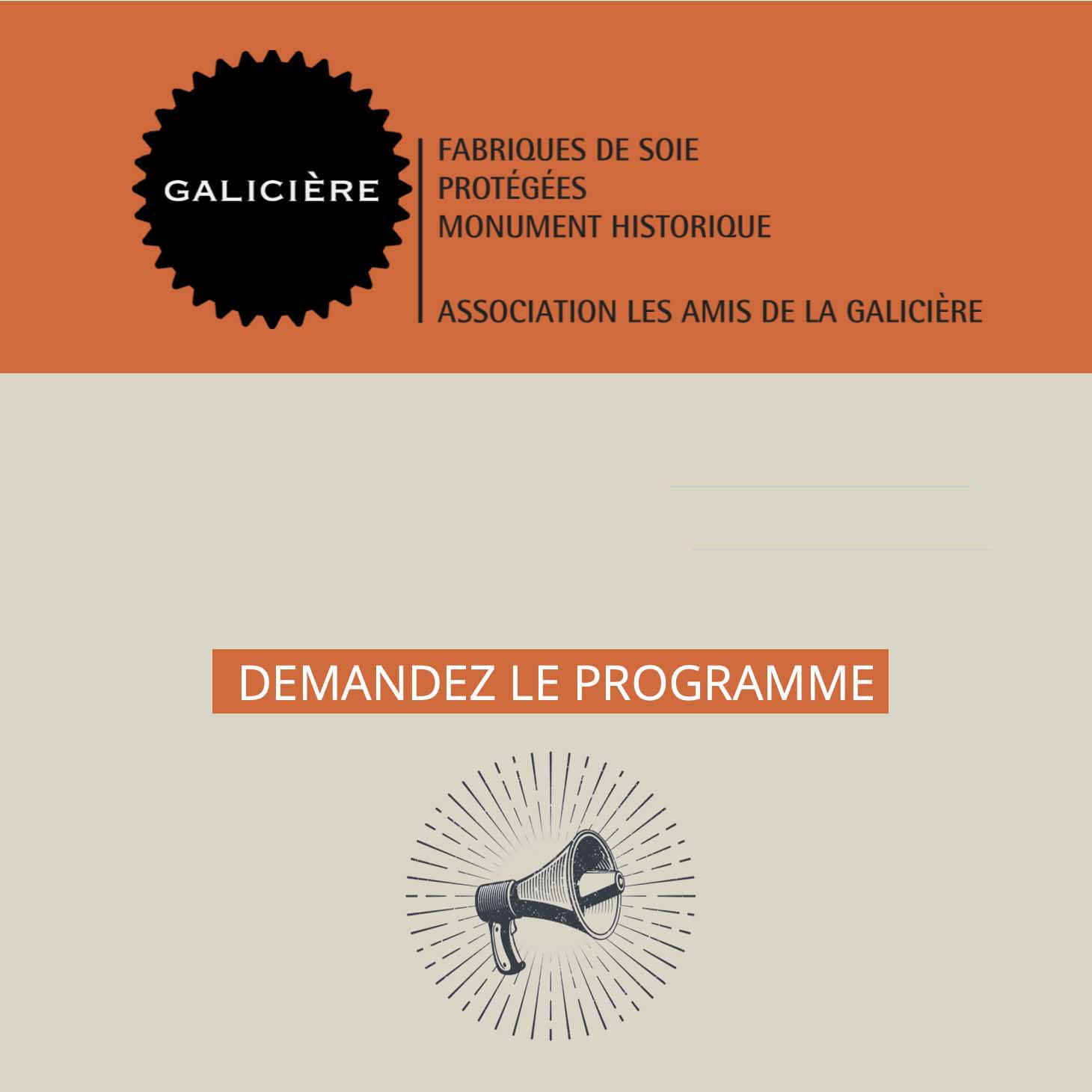 Demandez le programme ! – Les Amis de la Galicière
